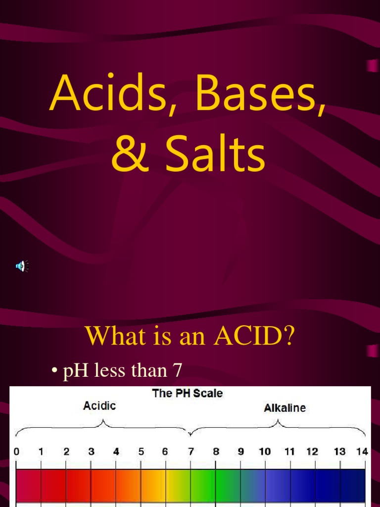 Acids Bases and Salts For Grade 7 | PDF | Acid | Ph