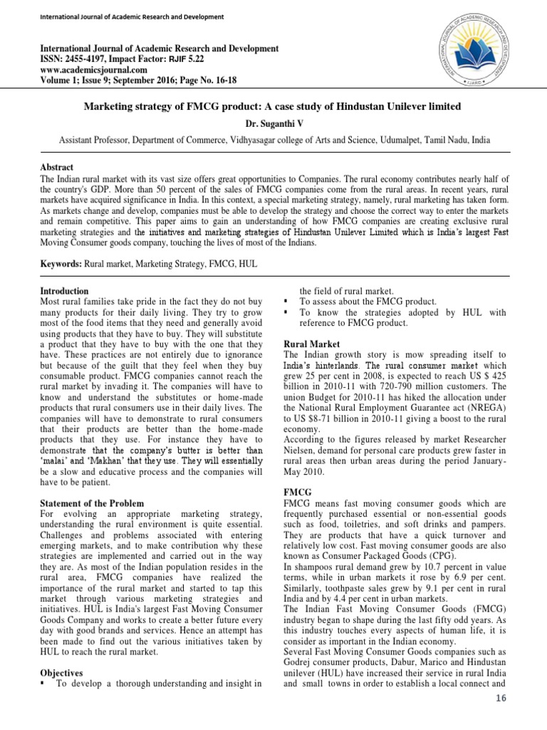 Case Study of HUL PDF | Download Free PDF | Marketing Strategy | Marketing