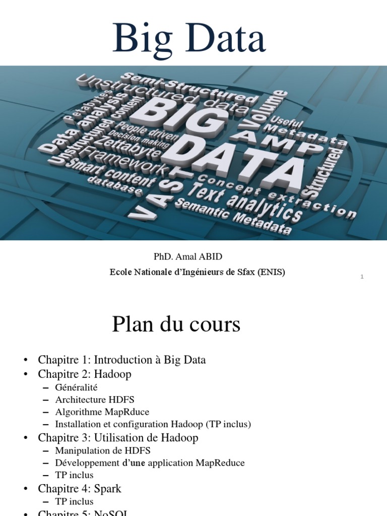 Cours sur Big Data et Technologies Associées | PDF | Big data | Apache ...