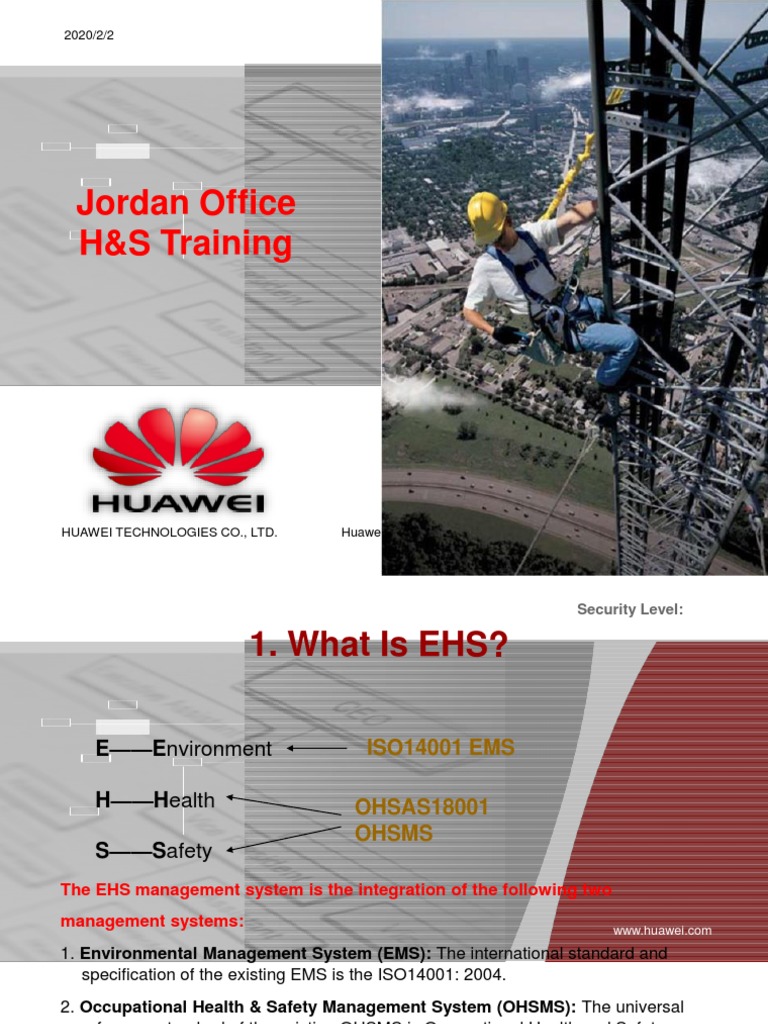 Ehs Presentation Training Pdf Personal Protective Equipment Safety