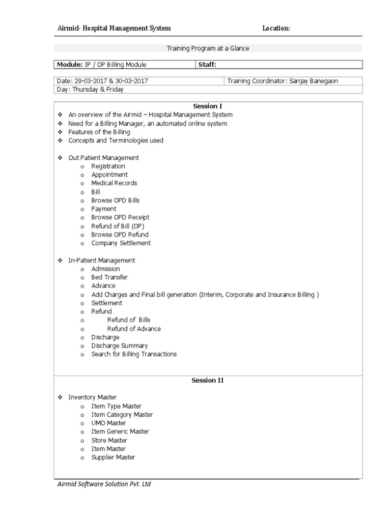 Airmid Product Training Guide | PDF | Receipt | Health Care