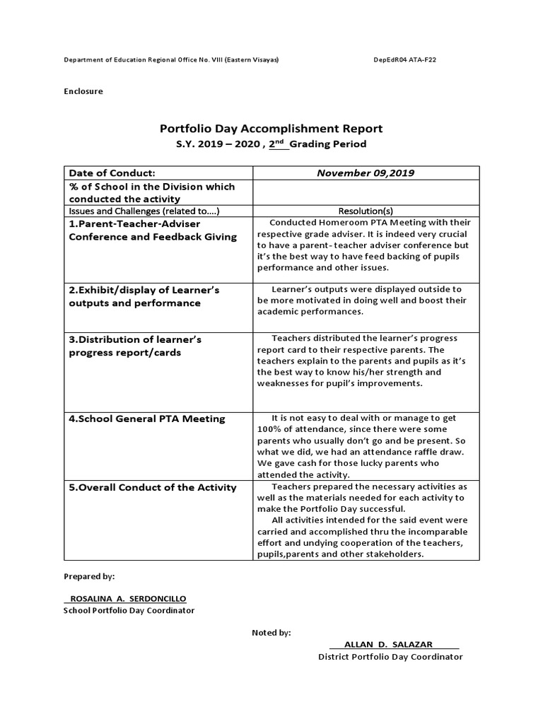 ACR Portfolio Day FORMs | PDF | Learning | Behavior Modification