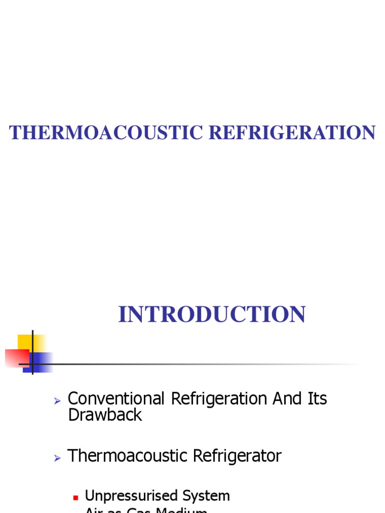 Thermoacoustic Refrigeration | PDF | Loudspeaker | Refrigeration