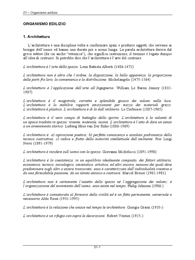 01 - Organismo Edilizio | PDF
