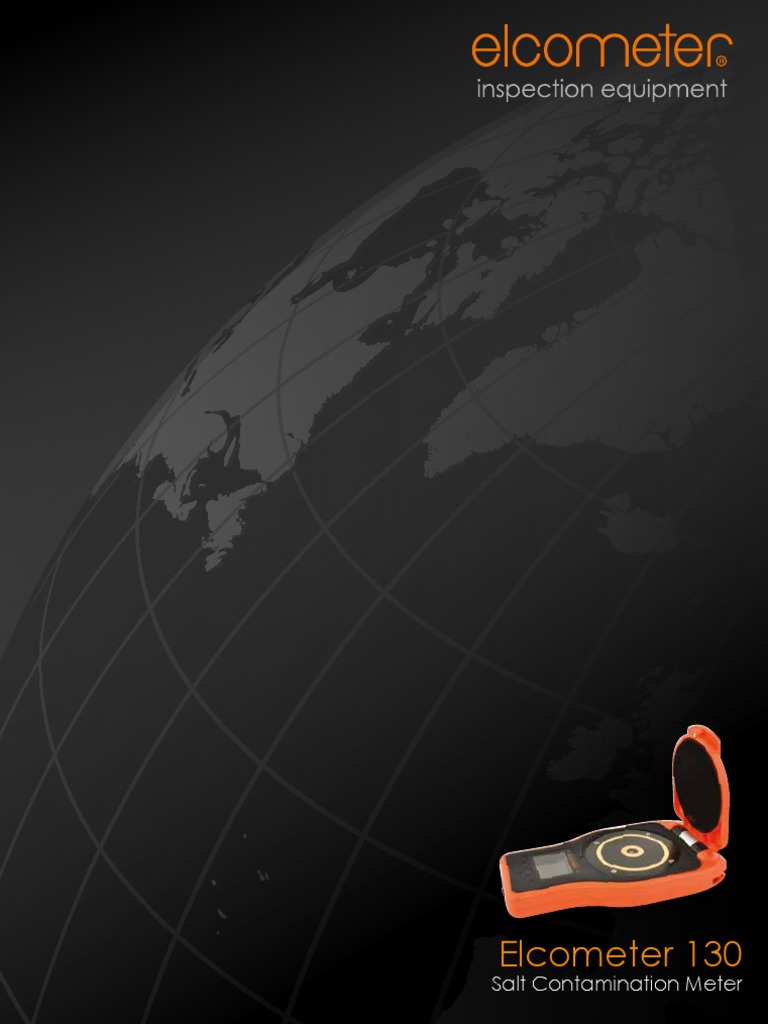 Elcometer 130 Salt Contamination Meter - Datasheet | PDF | I Phone | I Pad
