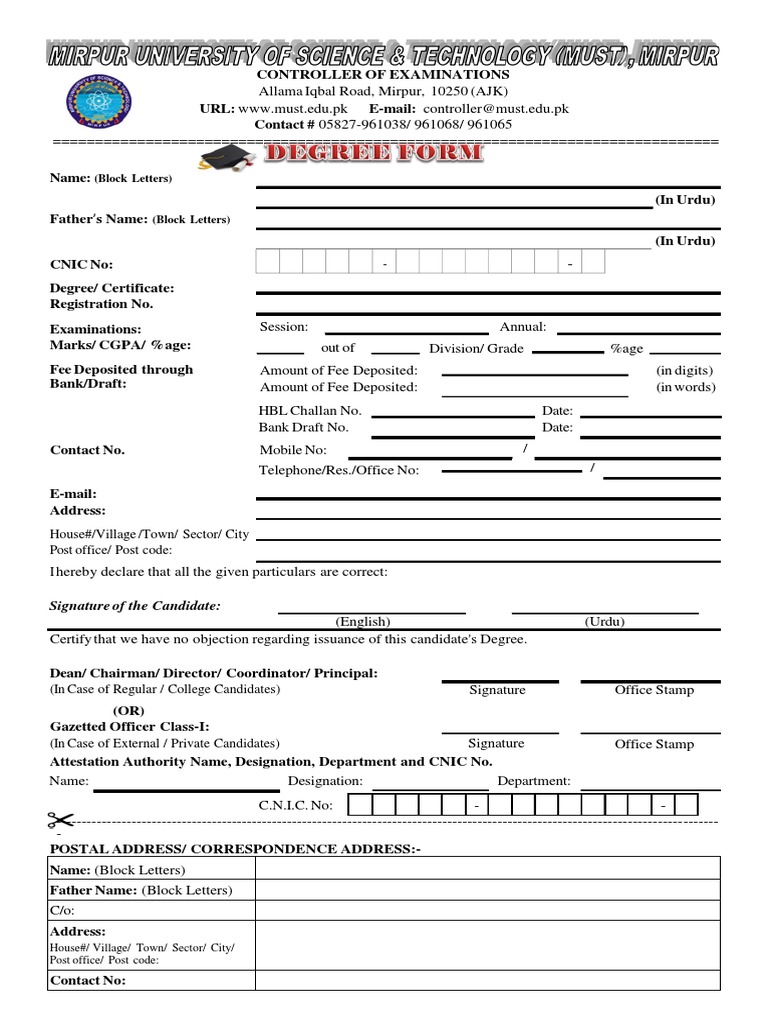 Application for Degree Certificate | PDF | Written Communication ...