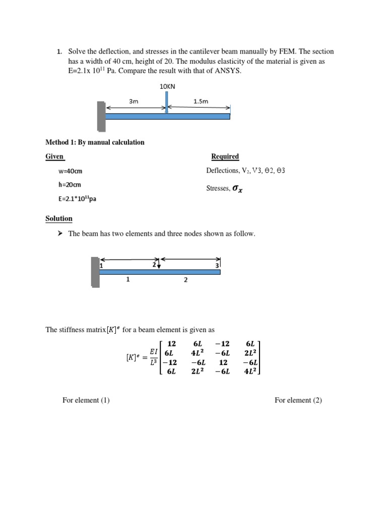 Assignment 2 | PDF | Stiffness | Beam (Structure)