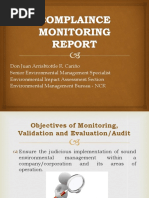 CMR Template | PDF | Environmental Monitoring | Regulatory Compliance