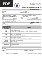 School Form 10 SF10-SHS Senior High School Student Permanent Record ...
