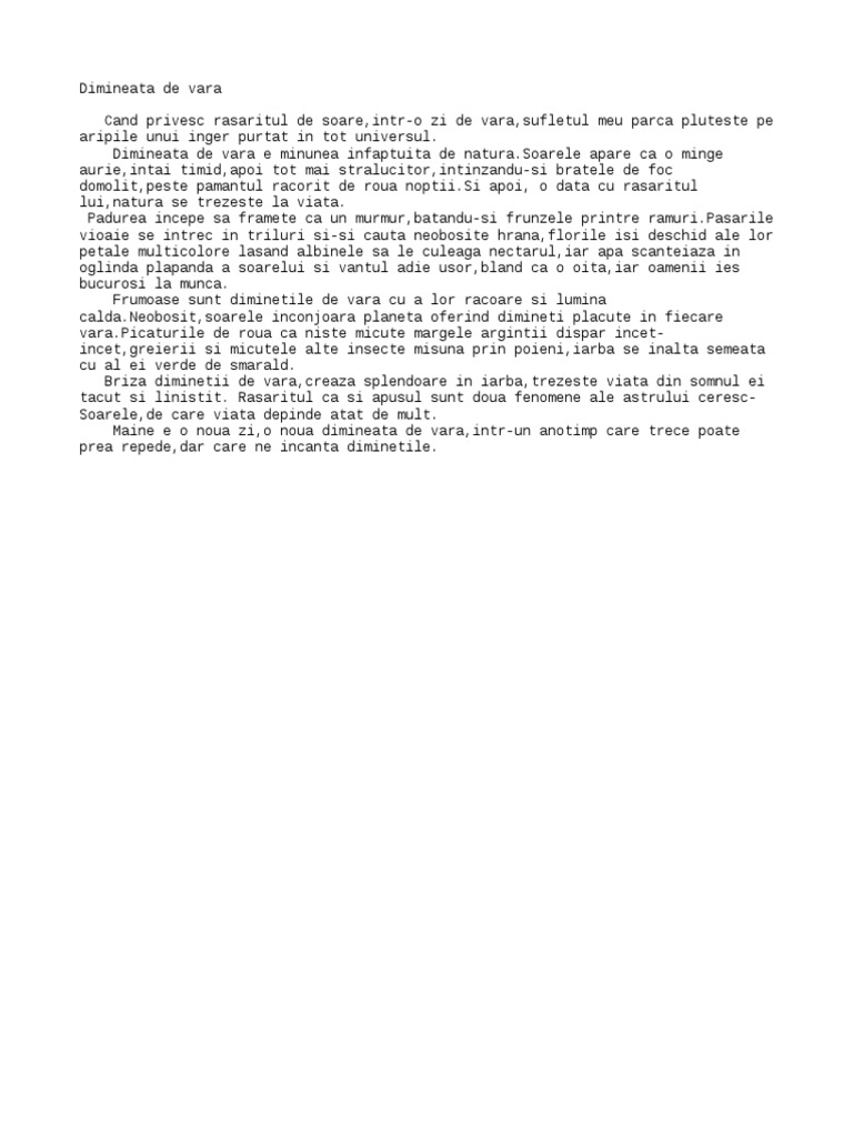 Compunere Descriptiva | PDF