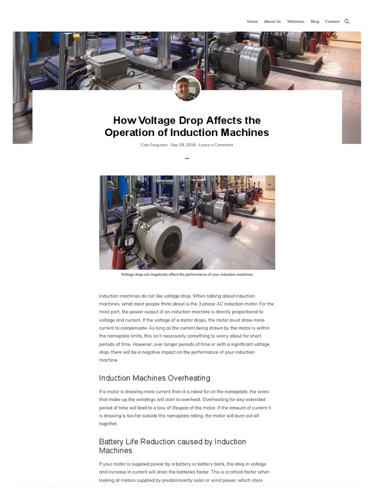 Voltage Drop Affects The Operation of Induction Machines | PDF ...