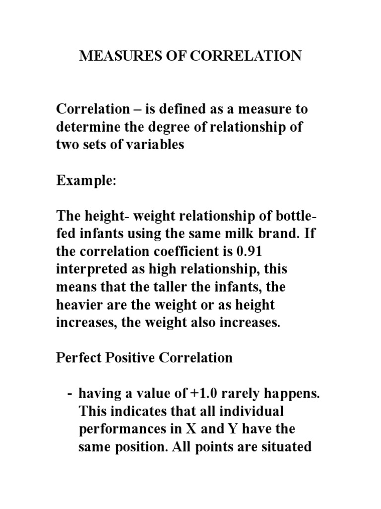 Measures of Correlation | PDF | Spearman's Rank Correlation Coefficient ...