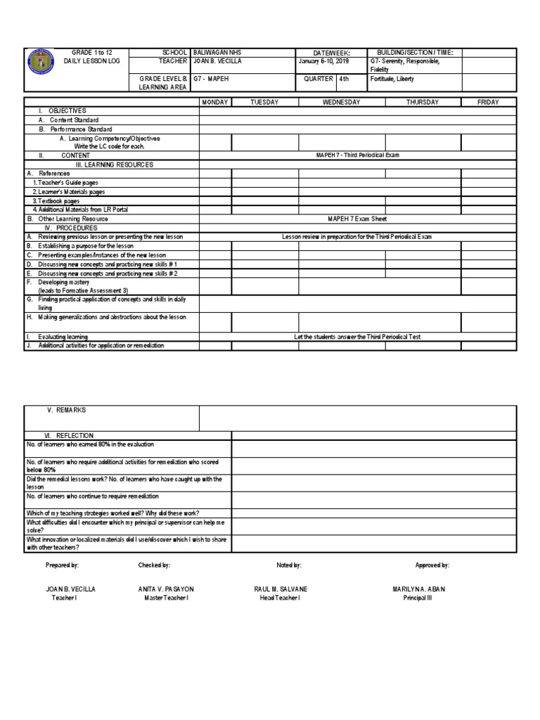 Exam DLL | PDF | Test (Assessment) | Teachers