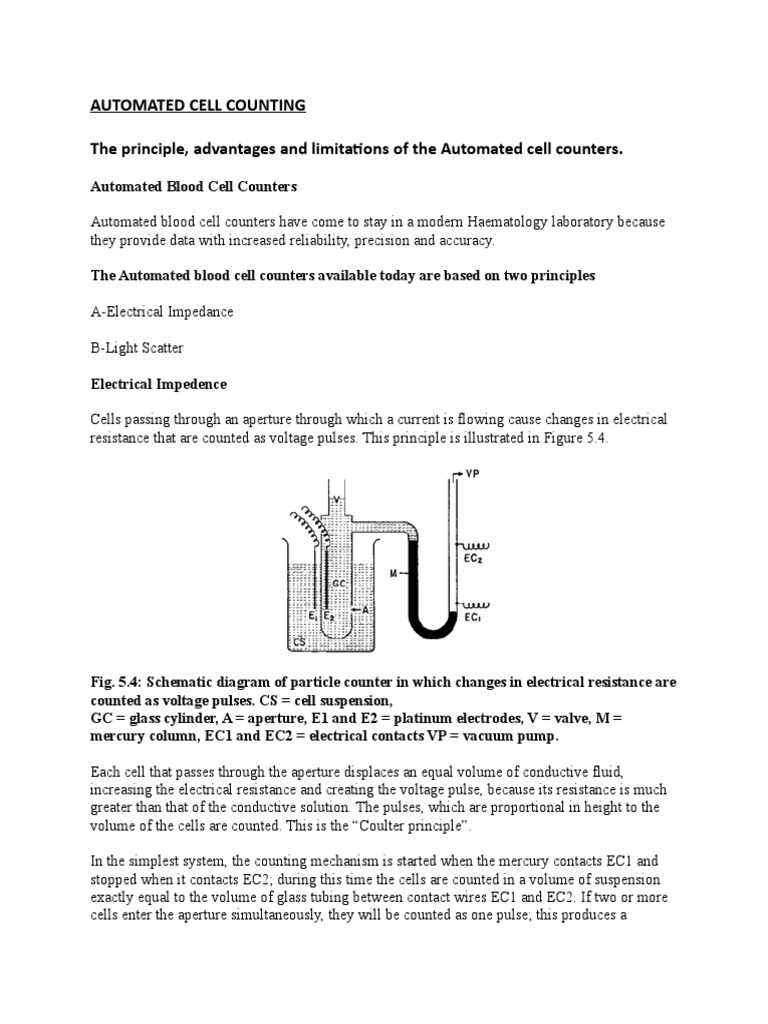 Automated Cell Counts HB Estimation Methods | Download Free PDF ...