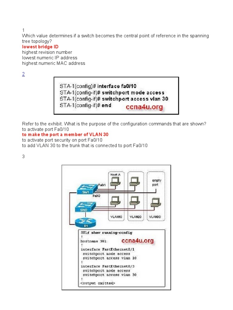Ccna3 Final Exam | PDF | Network Switch | Router (Computing)