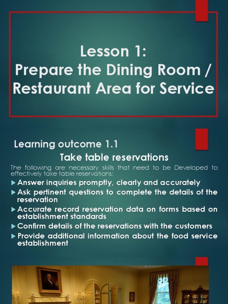 FBS Lesson 1 | PDF | Foodservice | Cafeteria