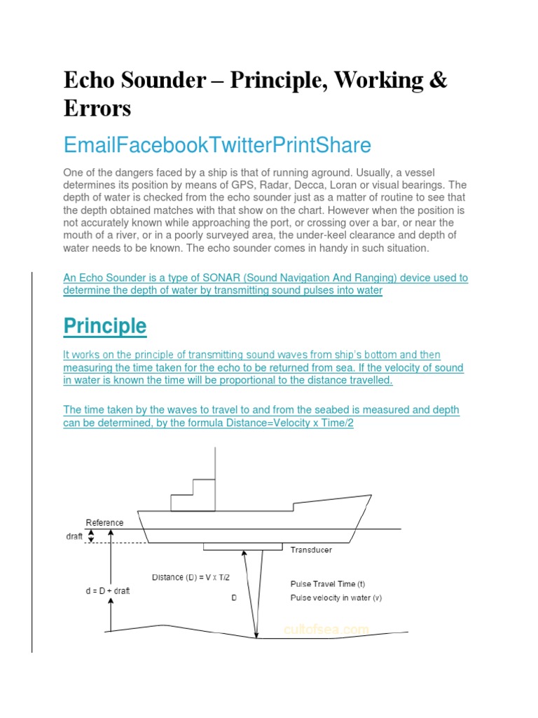 Echo Sounder | PDF | Sonar | Waves