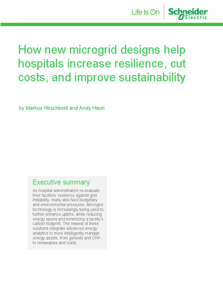Whitepaper How New Microgrid Designs Help Hospitals Increase Resilience ...