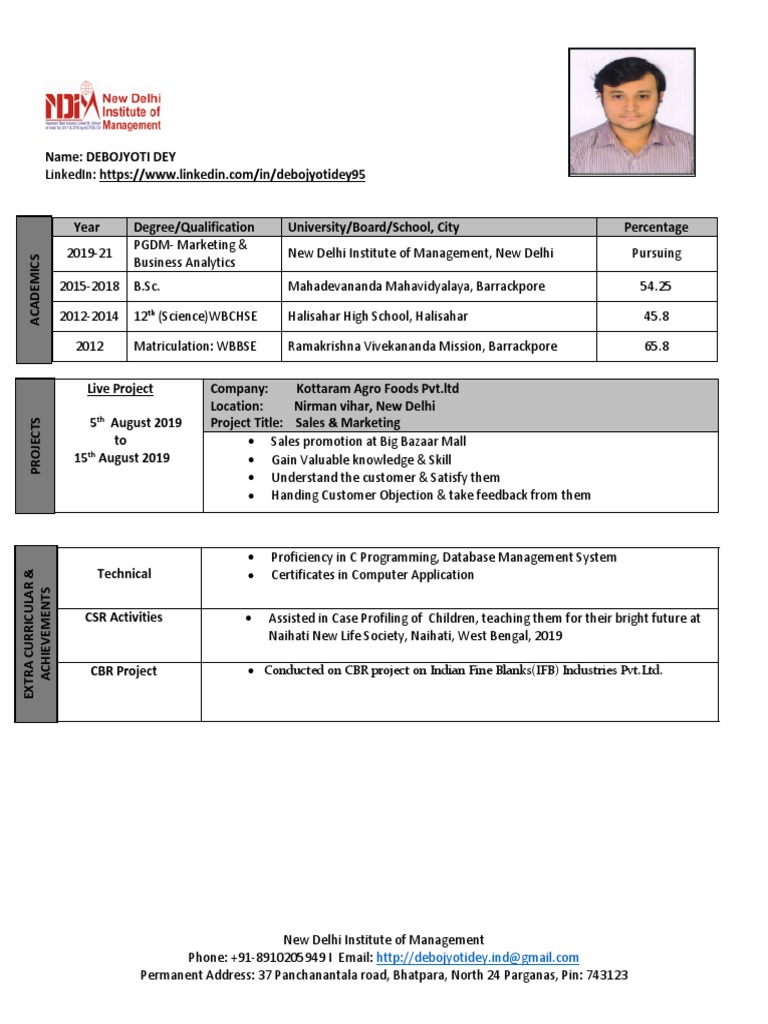 CSD CV PDF | PDF | Business