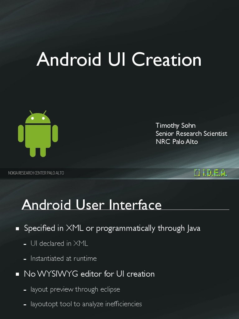 Developing With Android Ui | Download Free PDF | Software Engineering ...