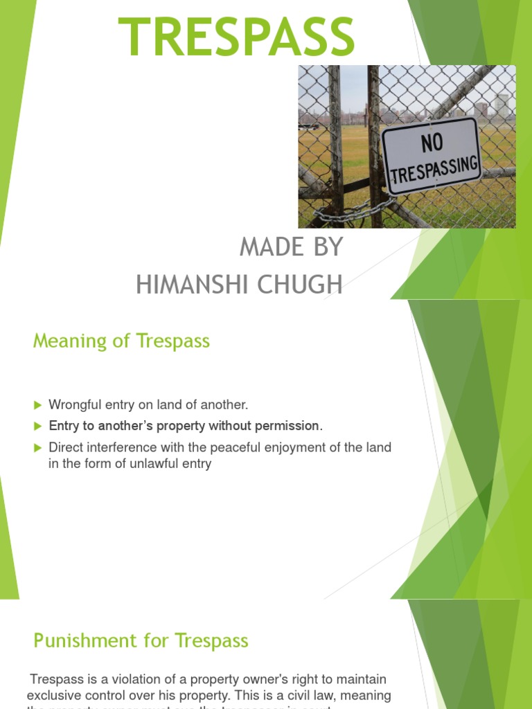 Understanding Trespass and Its Implications | PDF | Trespass | Damages