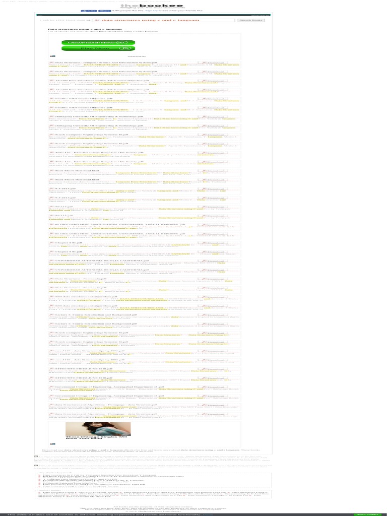 Data Structures Using C and C Langsampdf Ebook and | PDF | Download | E ...