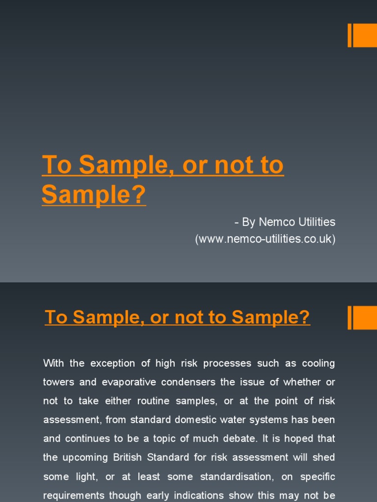 Water Sampling Guidelines for Safety | PDF | Risk | Water