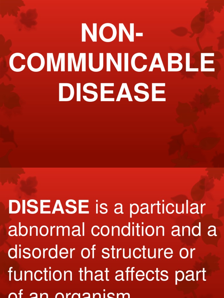 Understanding Non-Communicable Diseases | PDF | Non Communicable ...