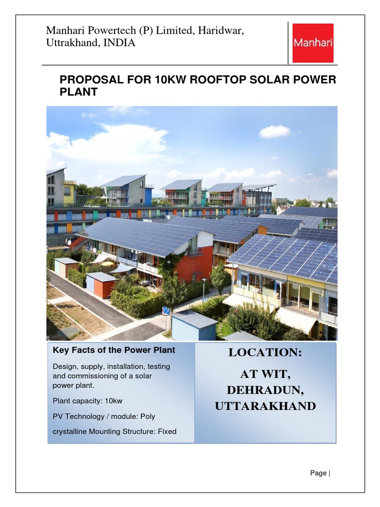 Proposal 10KVA Project ON GRID | PDF | Photovoltaic System | Solar Power