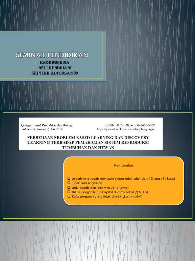 Analisis Jurnal PPT Kel 1 | PDF