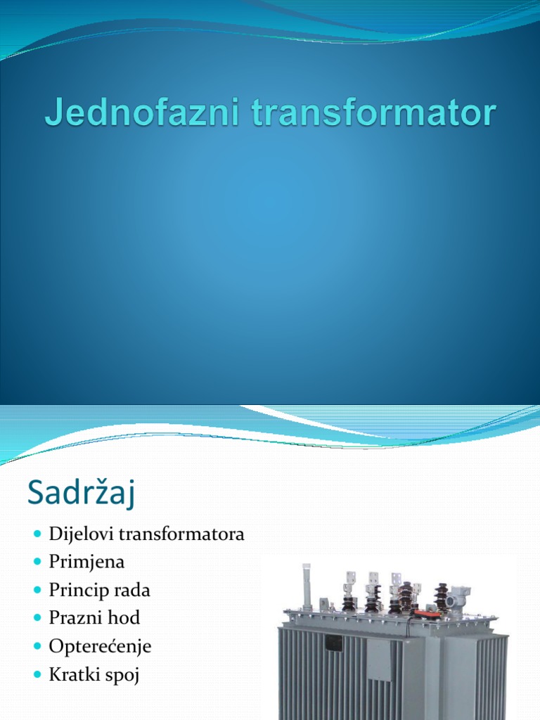 Jednofazni Transformator | PDF