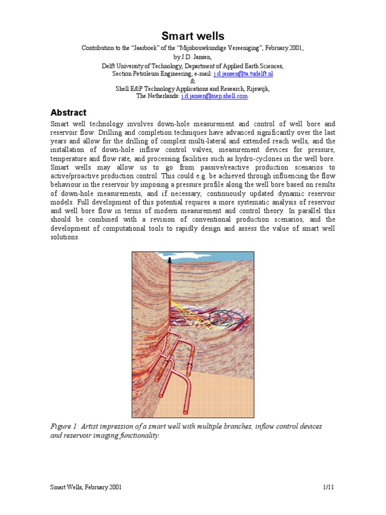 Smart Wells | PDF | Oil Well | Control Theory