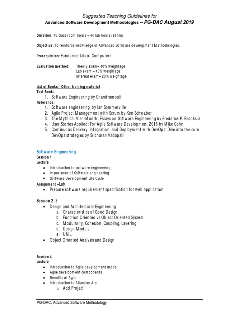 Advanced Software Development Methodologies PDF | PDF | Cloud Computing ...