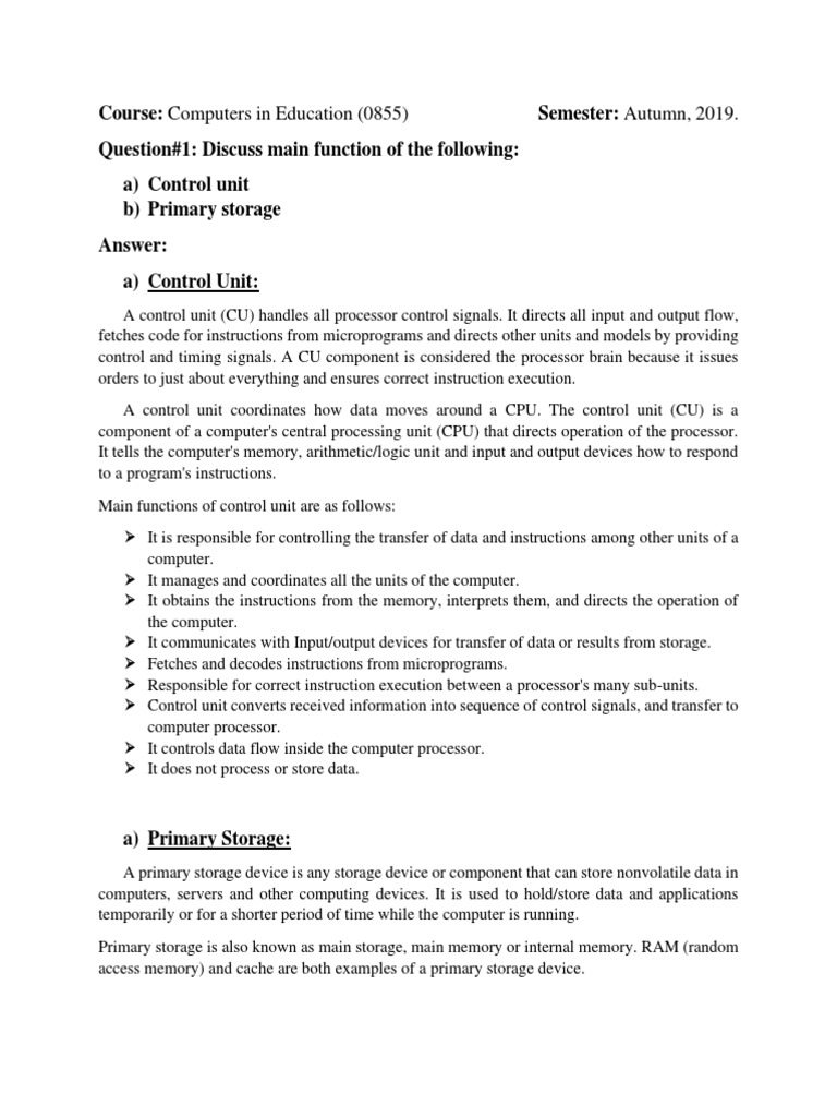 855 Assignment No. 1 Computers in Education | PDF | Computer Program ...