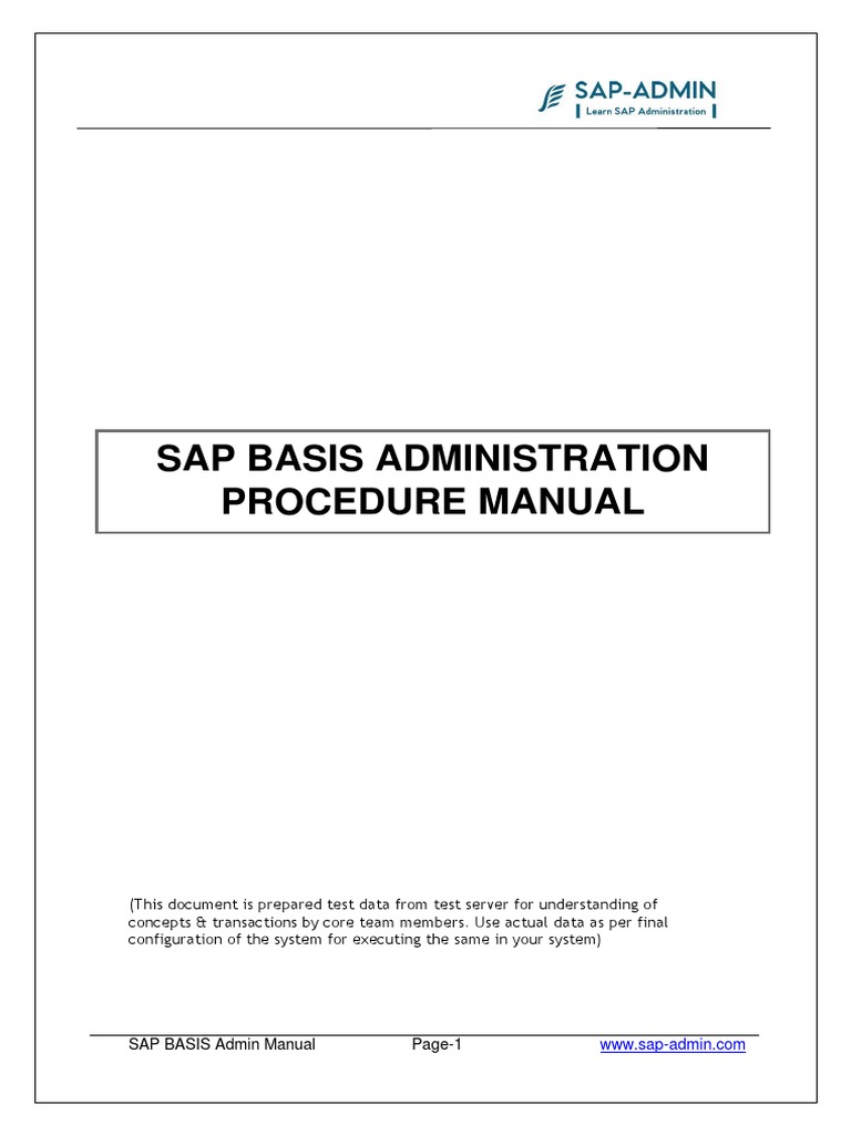 Sap Basis Admin PDF | PDF | Sap Se | Databases