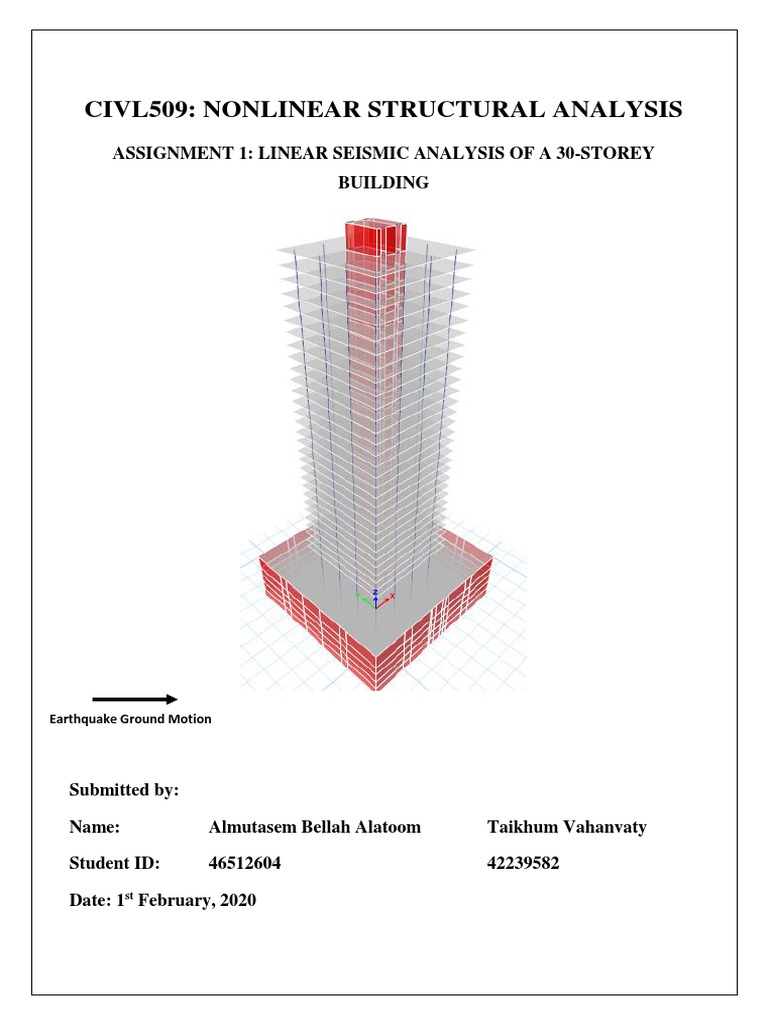 Linear Dynamic Analysis of A 30-Storey Building | PDF | Earthquake ...
