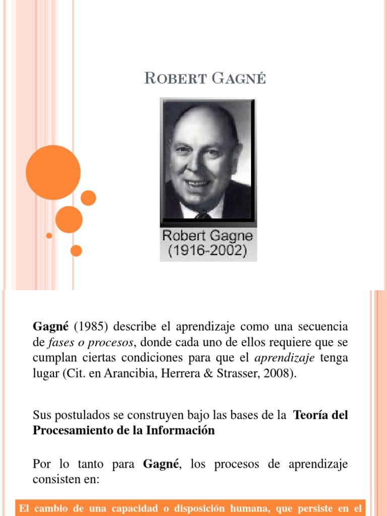 Robert Gagné | PDF | Memoria | Aprendizaje