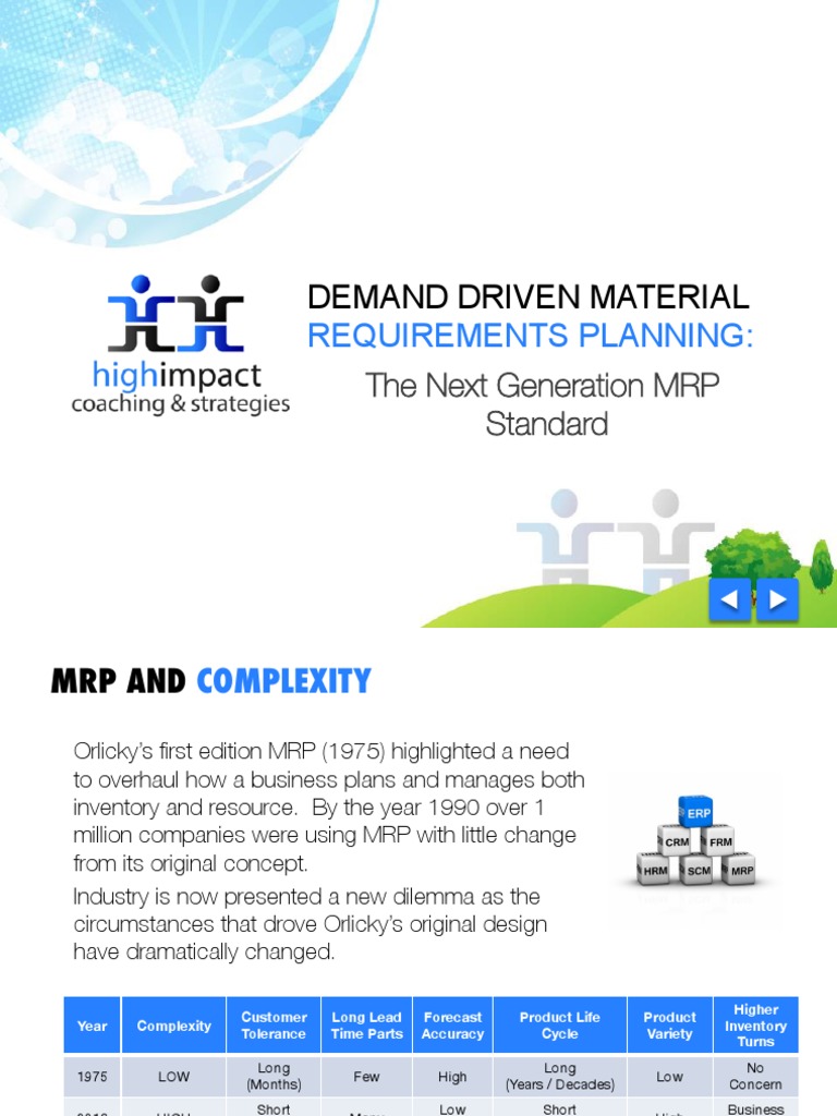 Demand Driven Material Requirements Planning: An Evolution Beyond ...