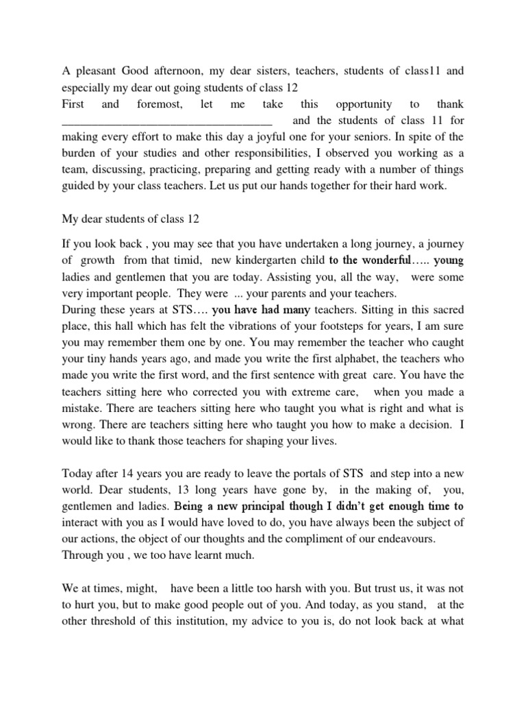 Farewell Speech | PDF