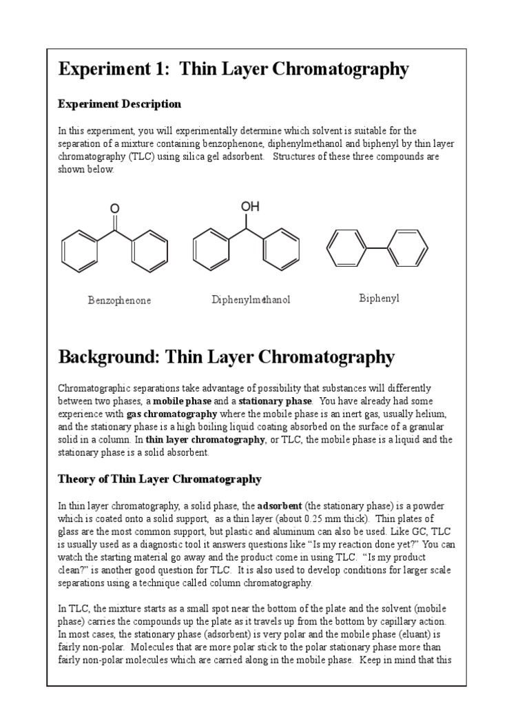 Tlc Pdf Pdf Thin Layer Chromatography Elution
