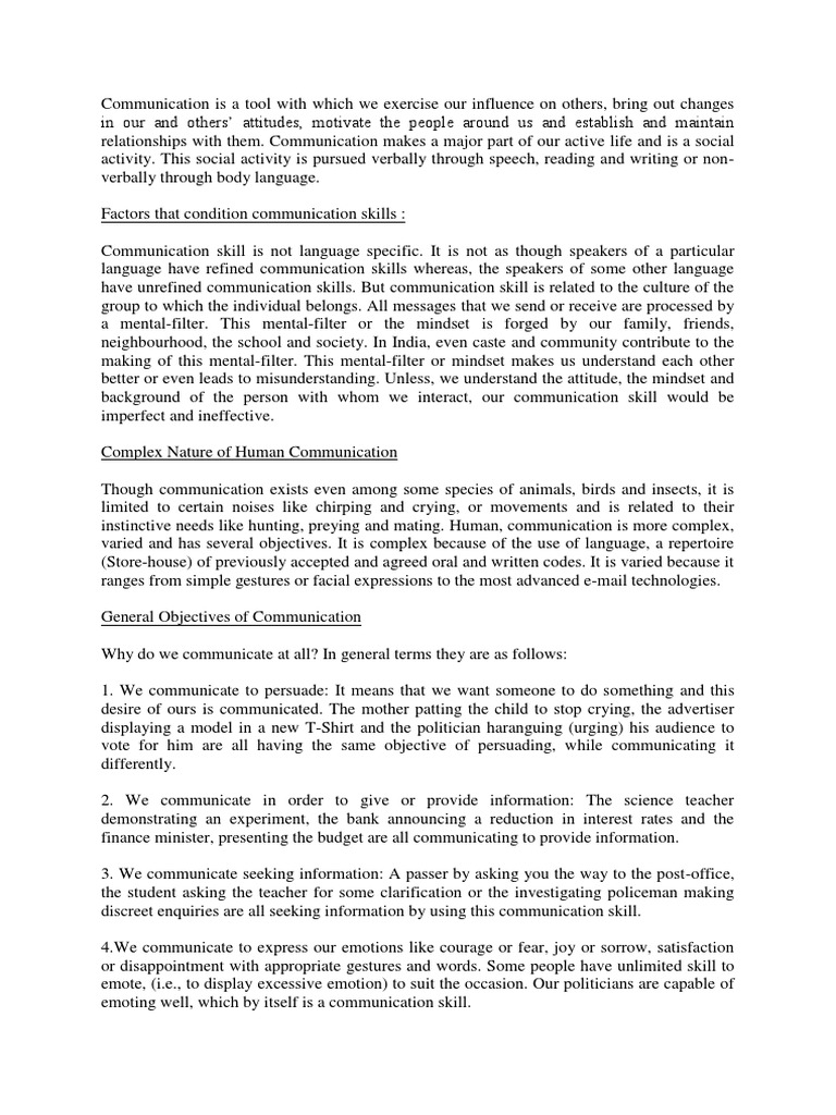 Why Do We Communicate | PDF | Communication | Psychological Concepts