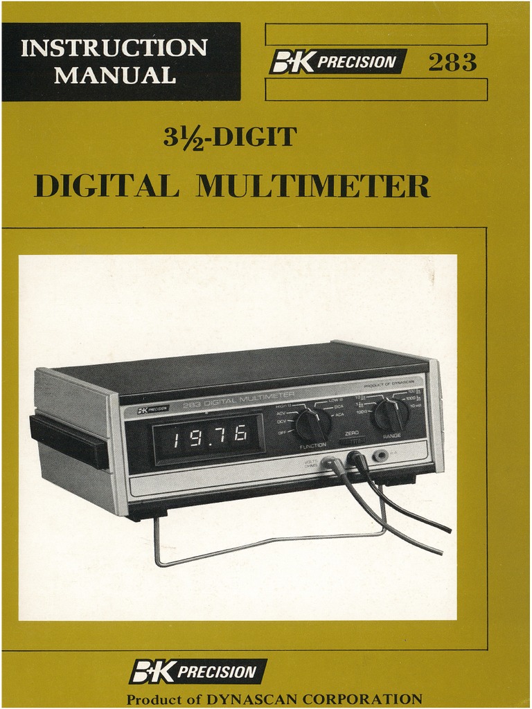 BK 283 DMM Manual and Schematic | PDF