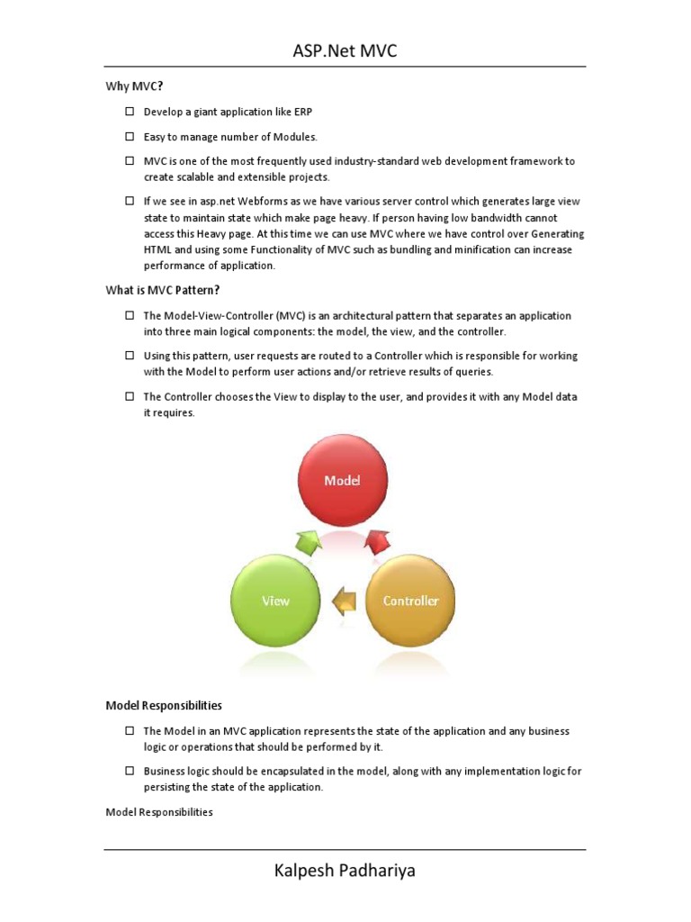MVC | Download Free PDF | Model–View–Controller | Entity Framework