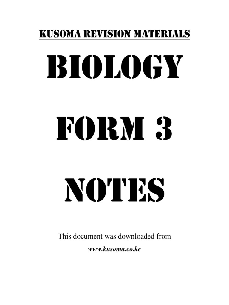 Biology Form 3 Notes | PDF | Meiosis | Food Web