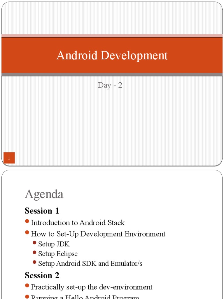 Android Development Day 2 | PDF | Eclipse (Software) | Android (Operating System)