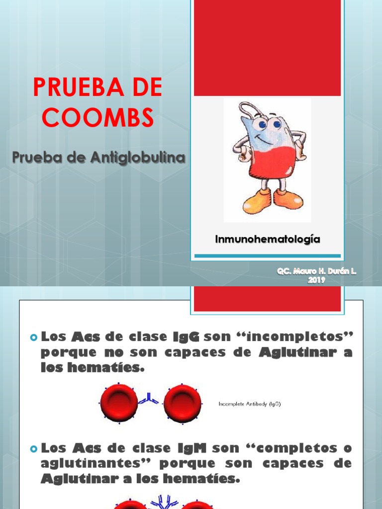 Test de Coombs | PDF | Anticuerpo | Inmunología