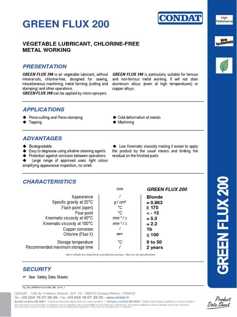 FP - EN - GreenFlux 200 - BB - 1014 - 1 | PDF | Metals | Metalworking