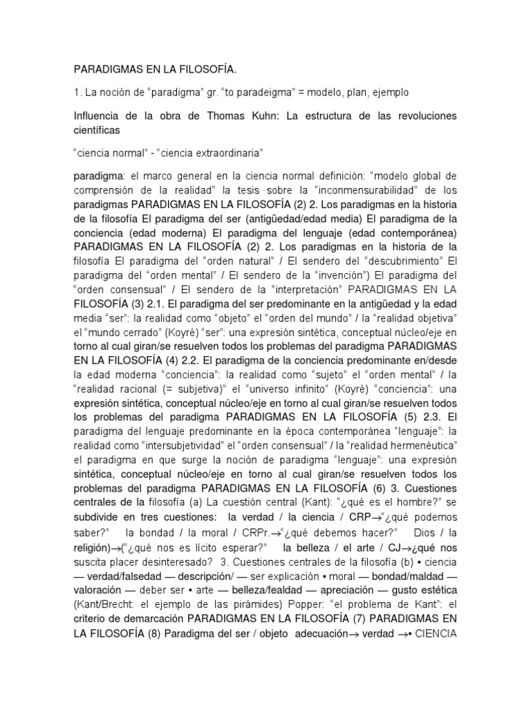 Paradigmas en La Filosofía Unes | PDF | Paradigma | Verdad