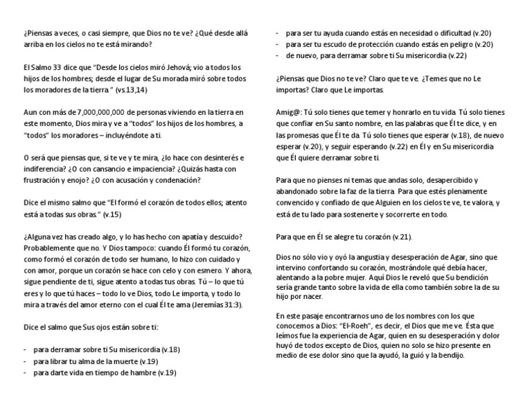 Dios Te Ve | PDF | Amor | Religión y creencia