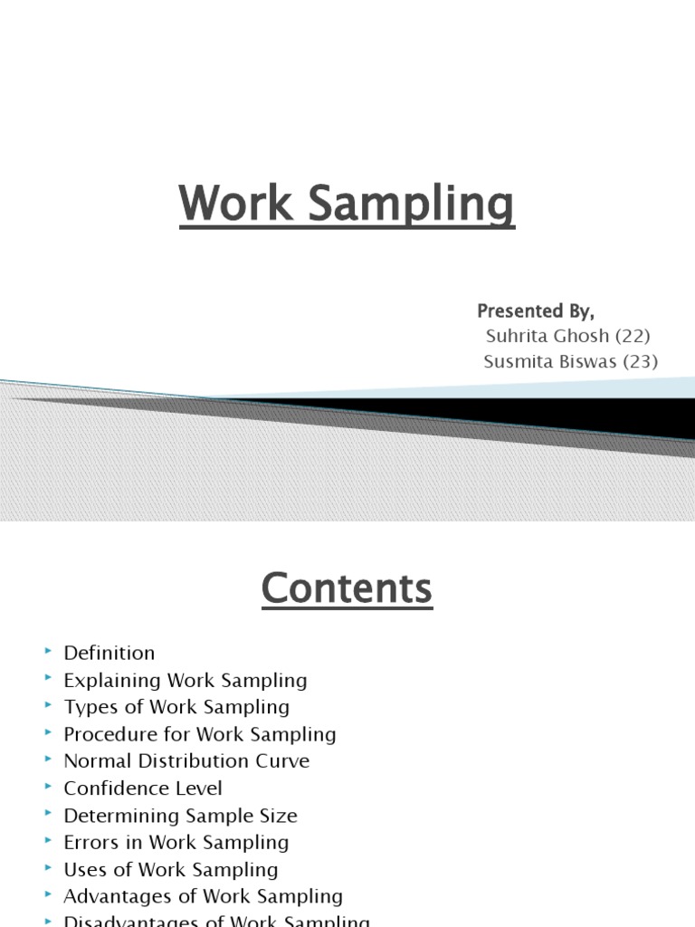 Work Sampling | PDF | Confidence Interval | Sample Size Determination